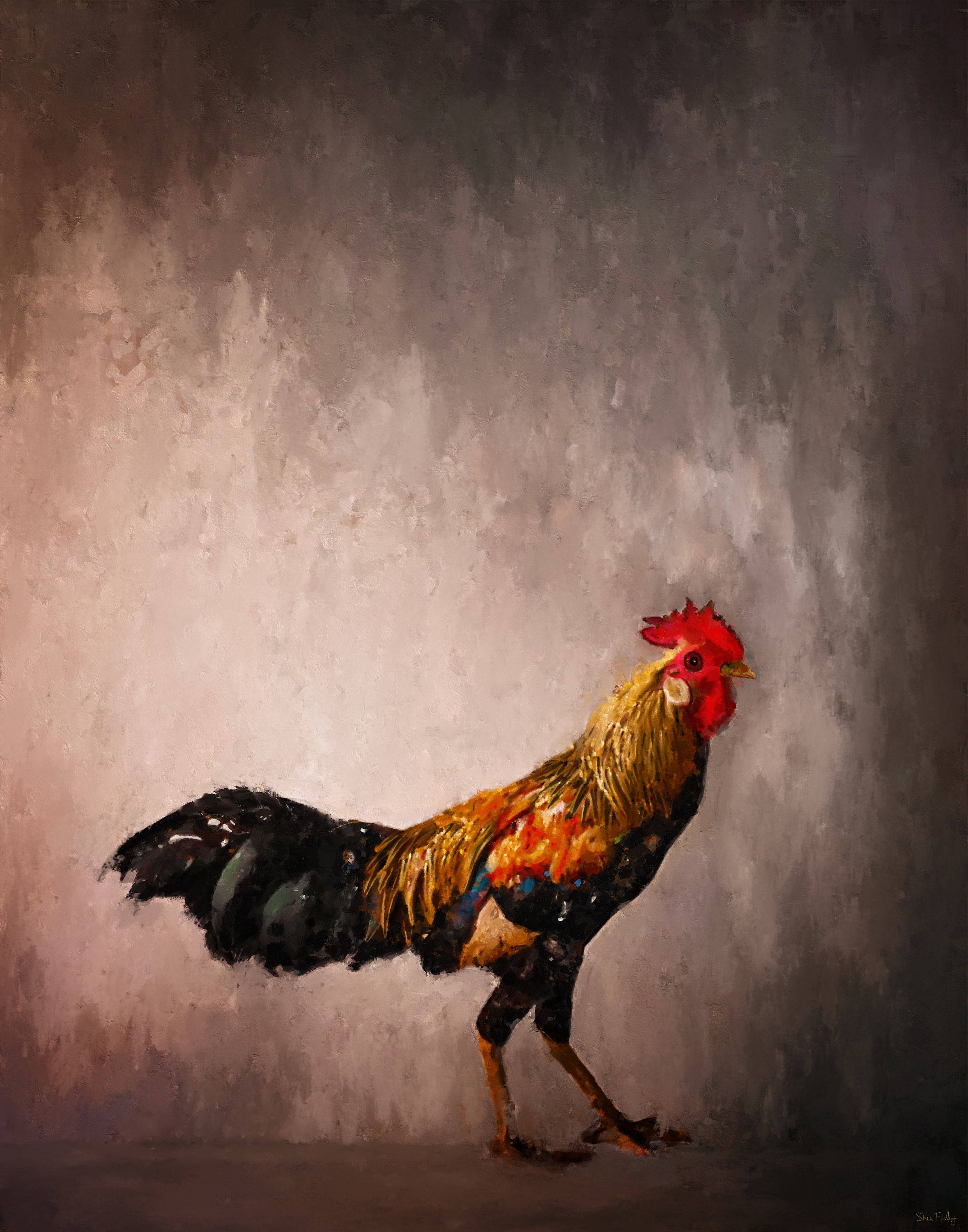 Rooster Painting | Artwork | Wall Decor | Printable Art | Digital ...