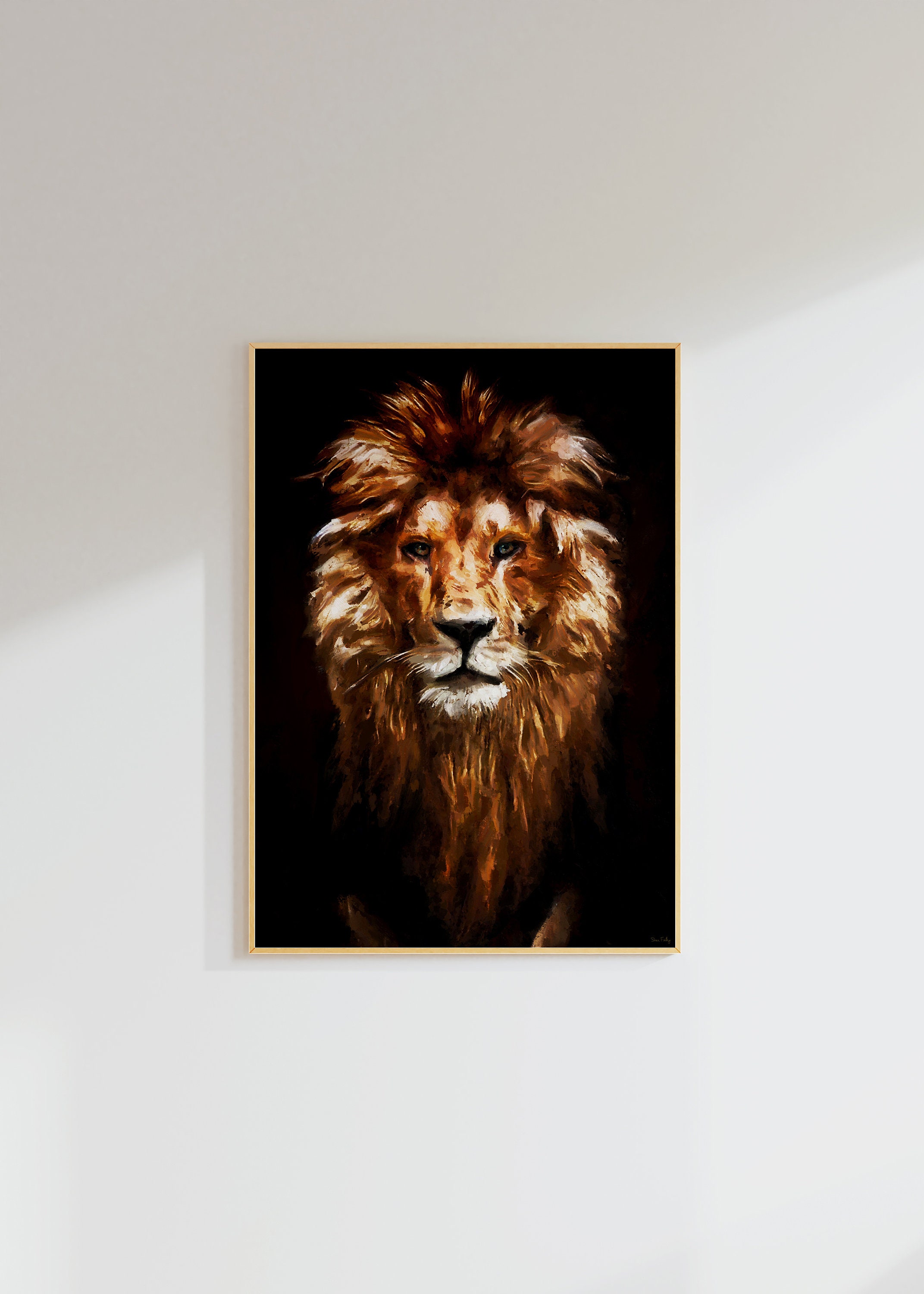 Lion Painting | Artwork | Digital Download | Printable Art | Wall Art ...