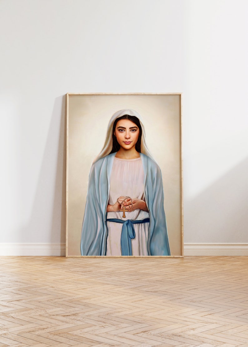 Saint Mary Painting | Mother Mary | Artwork | Wall Decor | Printable ...