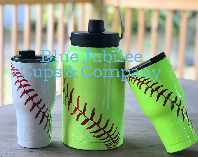 Softball Cup or Baseball Customizable Tumblers and Bottles - Etsy