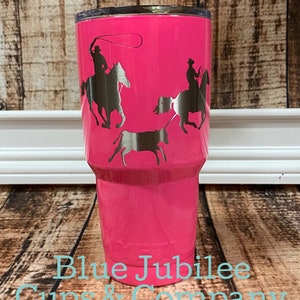 Ranch & Rodeo Team Roper Custom Powder Coated Tumbler - Etsy
