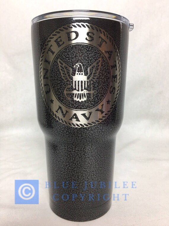 US Navy 20 or 30oz. CUSTOMIZABLE Tumbler Powder Coated Cup - Etsy