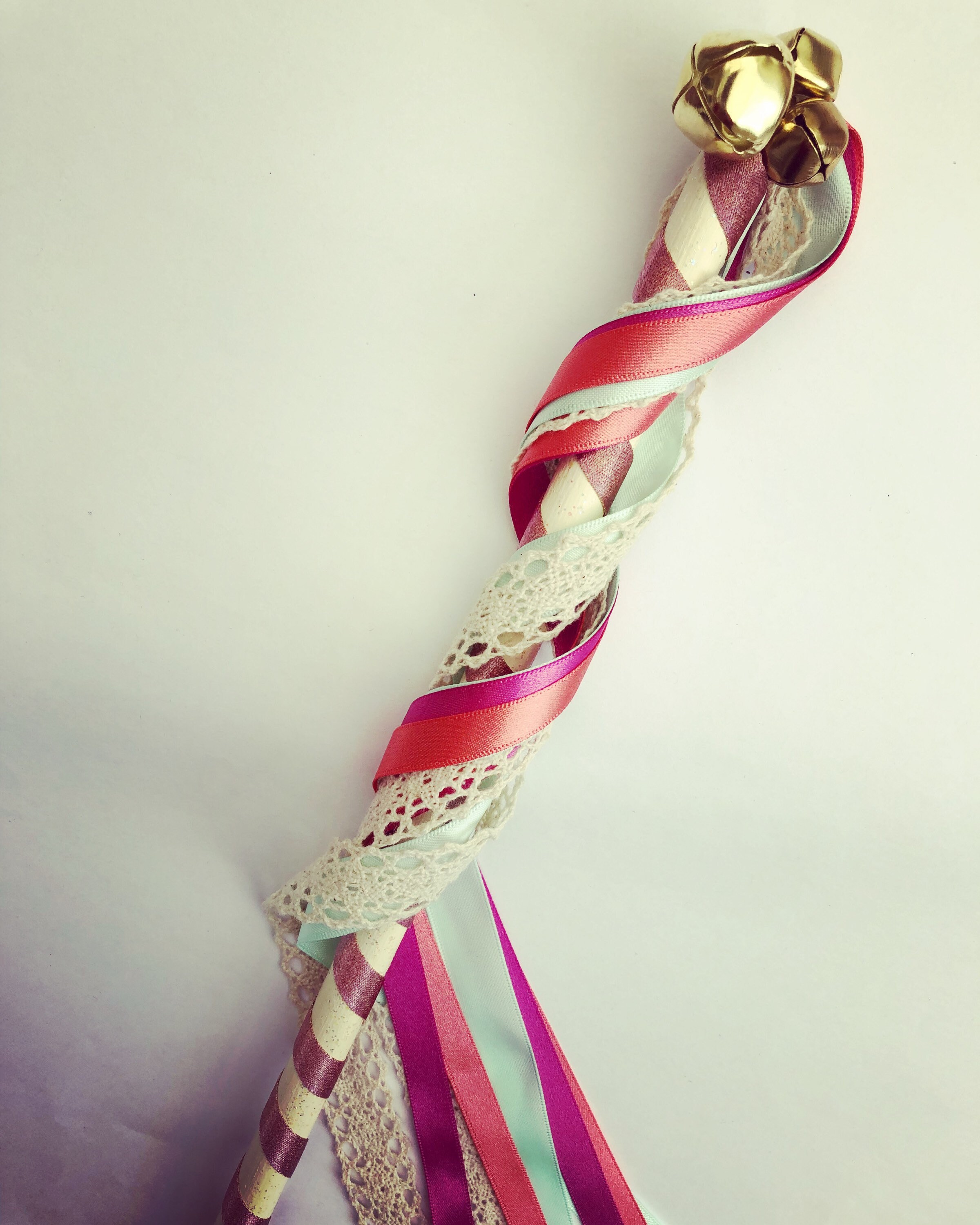Custom Colour Fairy Ribbon Wand With Choice of 4 Ribbons and | Etsy