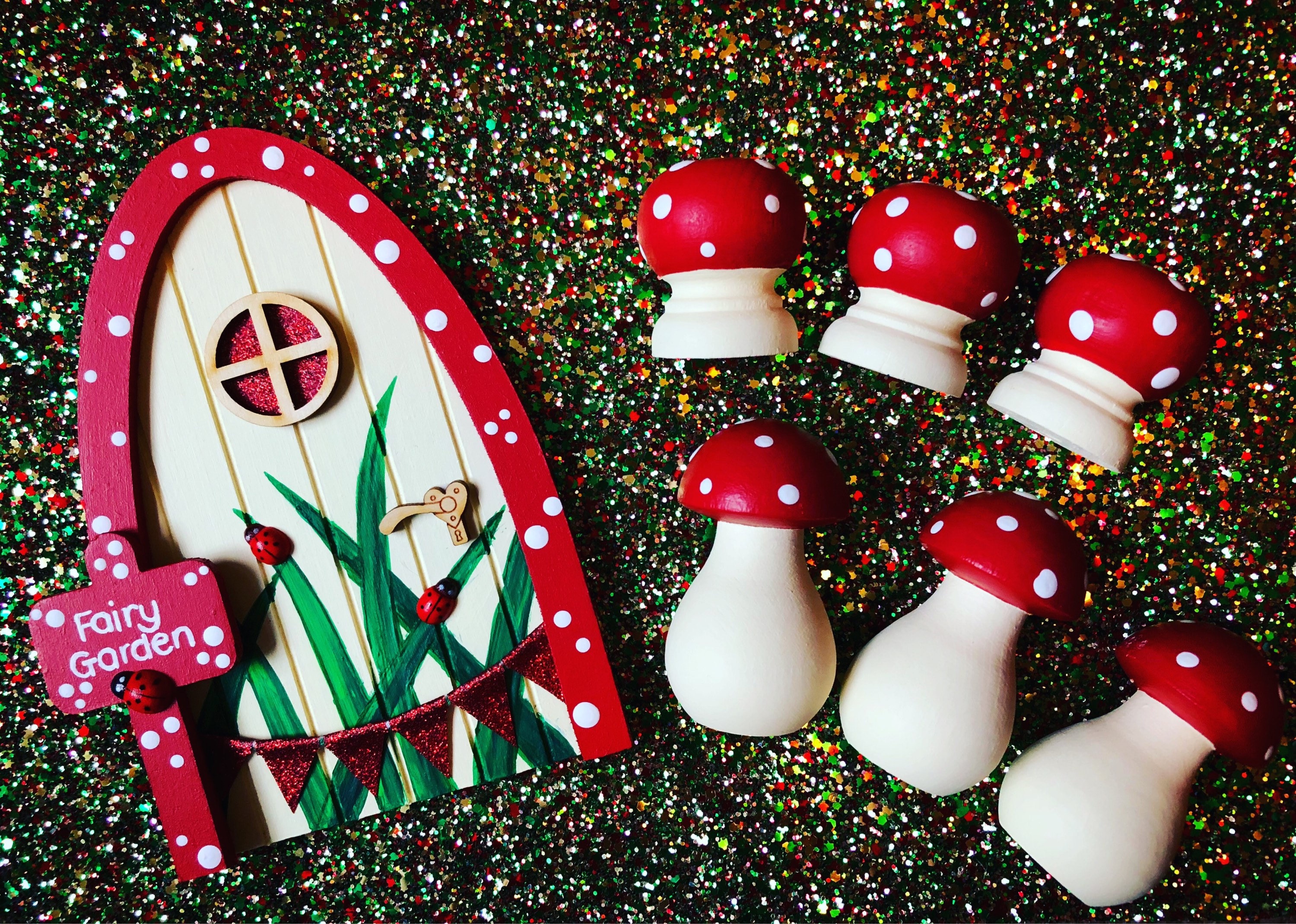 Toadstool Themed Woodland Fairy and Elf Door With - Etsy UK