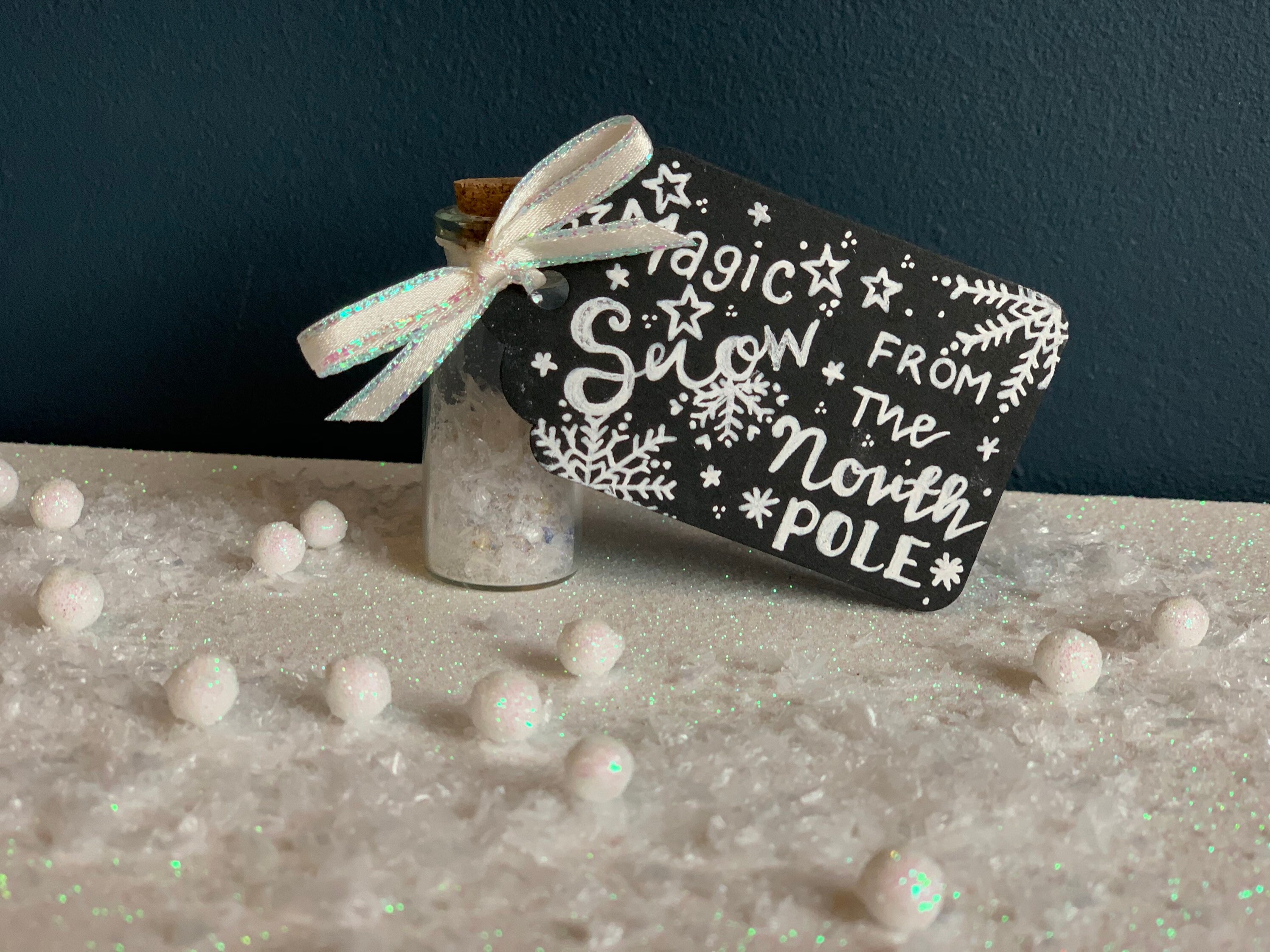 Magic Snow Jar. Miniature Glass Jar Filled Will Sparkling Faux | Etsy UK