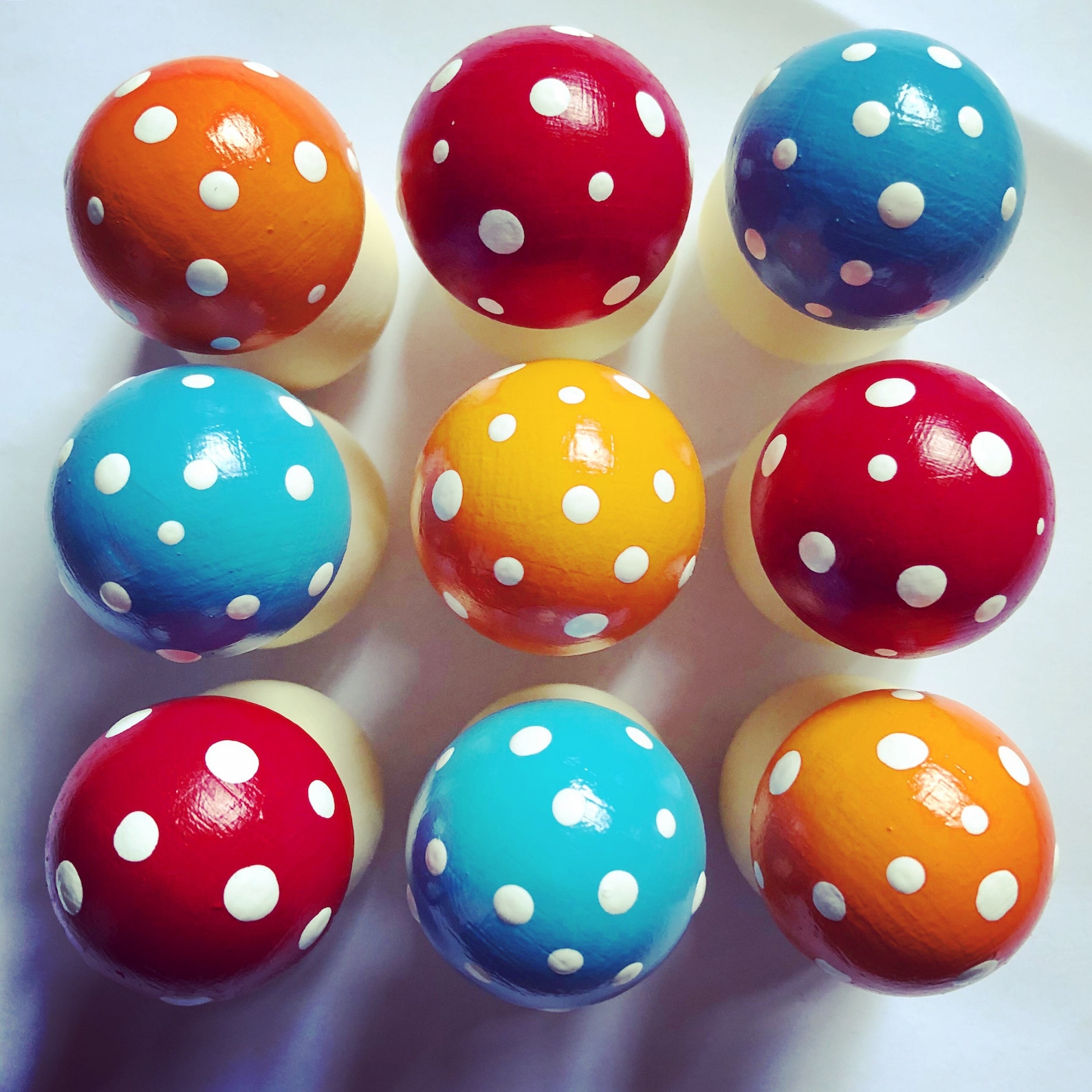 Hand Painted Toadstools. Hand Painted in Any Colour. Custom - Etsy