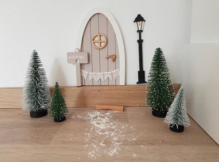 Hand Painted Wooden, Black and Glitter Lamp Post for Fairy Gardens and ...