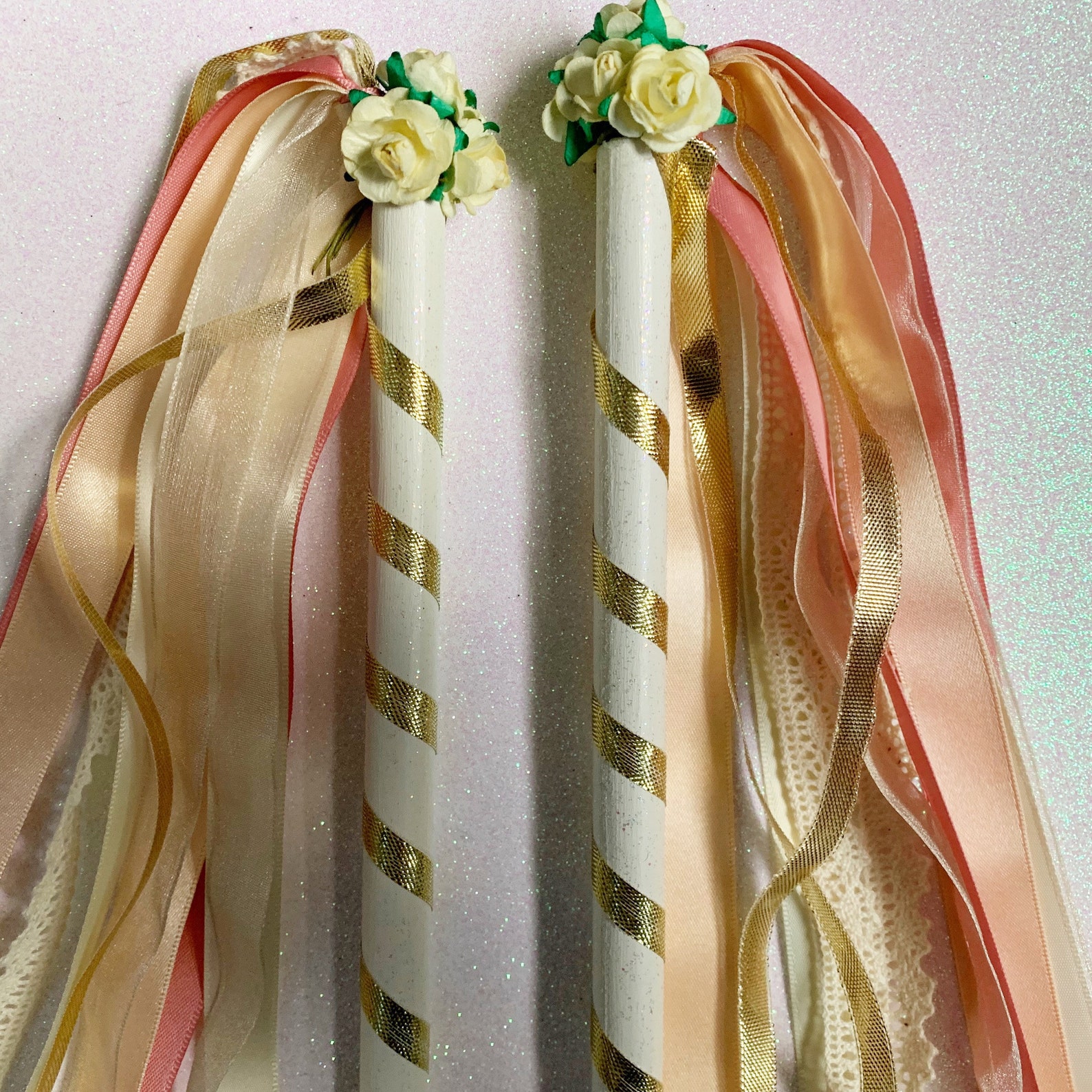Flower Fairy Wands. Custom Colour Scheme, Ribbon Wands for Flower Girls ...