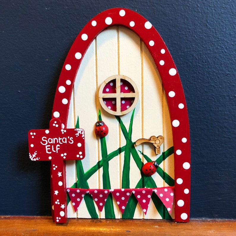 Toadstool Themed Woodland Fairy and Elf Door With | Etsy UK