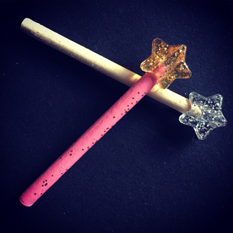 Miniature Fairy Wands. Handpainted Magic Wand With Star Bead - Etsy