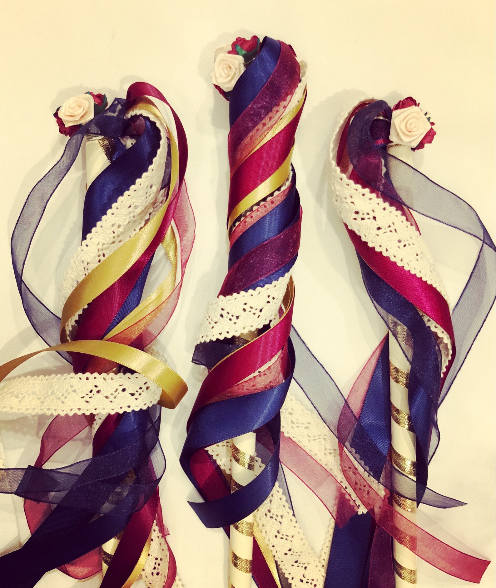 Flower Fairy Wands. Custom Colour Scheme, Ribbon Wands for Flower Girls ...