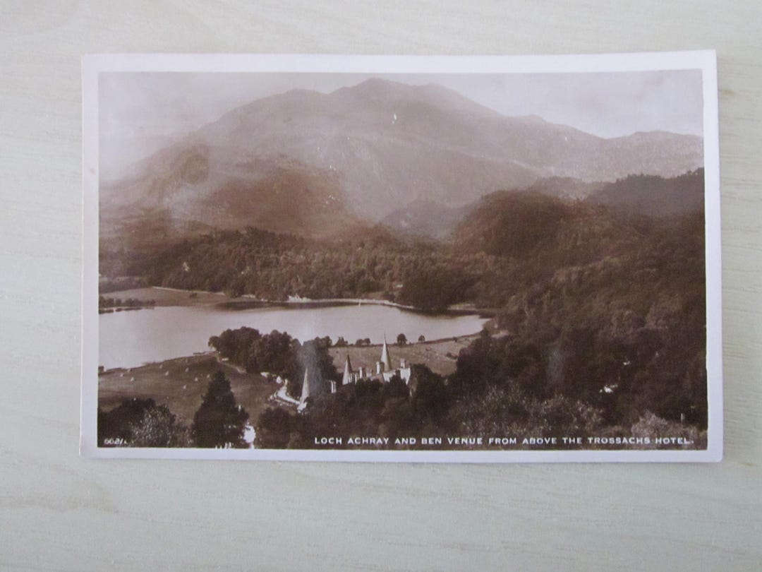 Postcard, Loch Achray and Ben Venue From Above the Trossachs Hotel ...