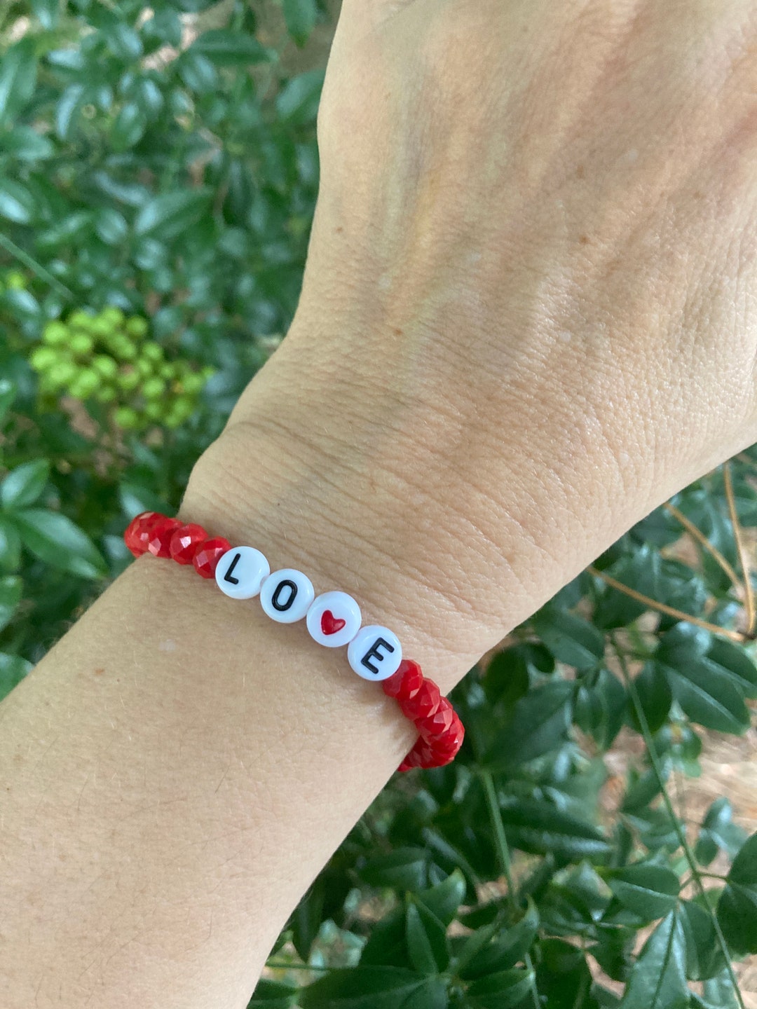 Friendship Bracelets, Love, Joy, Imagine, Red Stretch Bracelets, Make ...