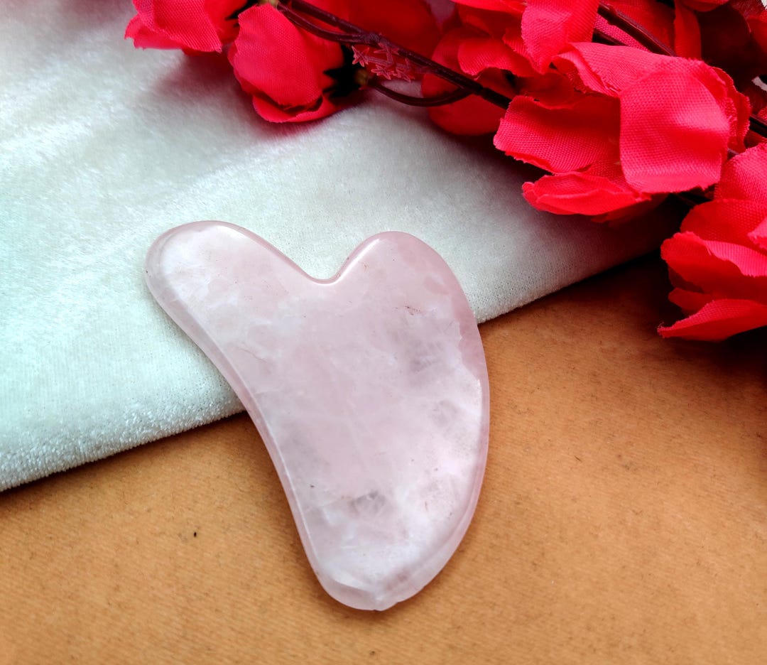 Rose Quartz Scraping Plate Self Care Crystal Face Massage Beauty Tools ...