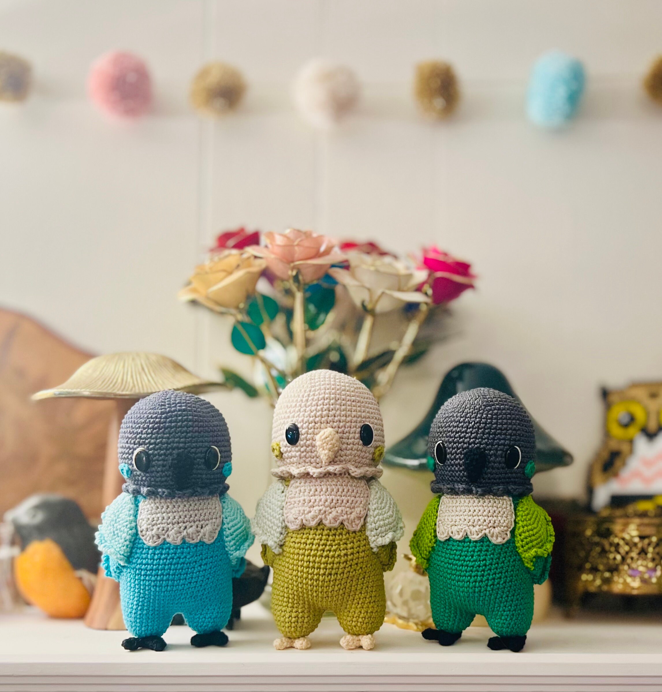 CROCHET PATTERN Amigurumi Bird: Juniper the Green Cheek Conure Designed ...