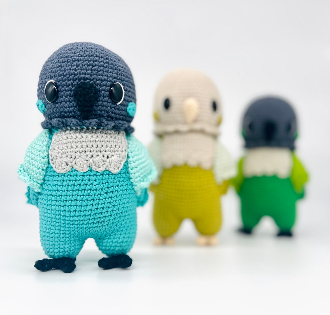 CROCHET PATTERN Amigurumi Bird: Juniper the Green Cheek Conure Designed ...