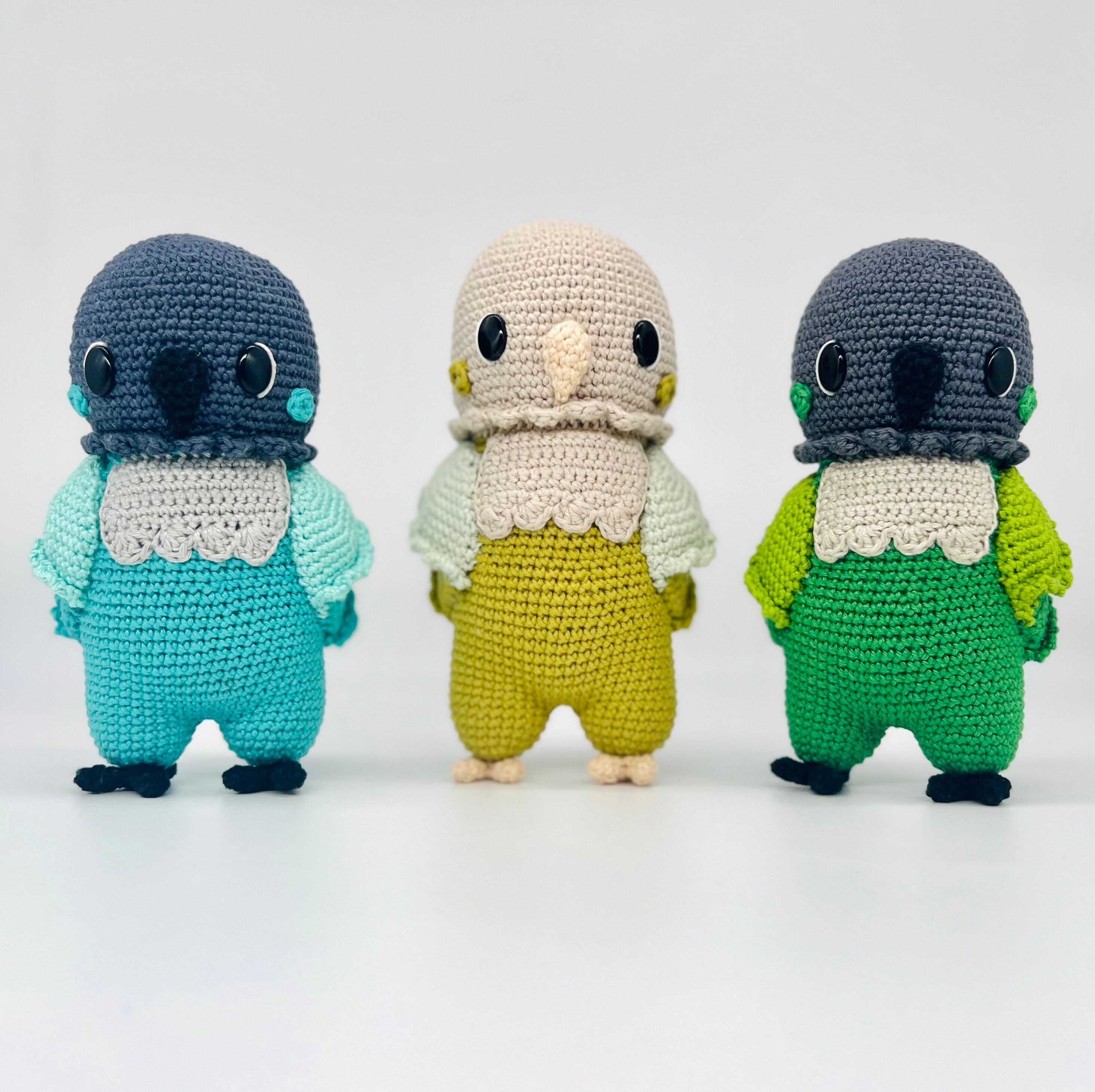 CROCHET PATTERN Amigurumi Bird: Juniper the Green Cheek Conure Designed ...