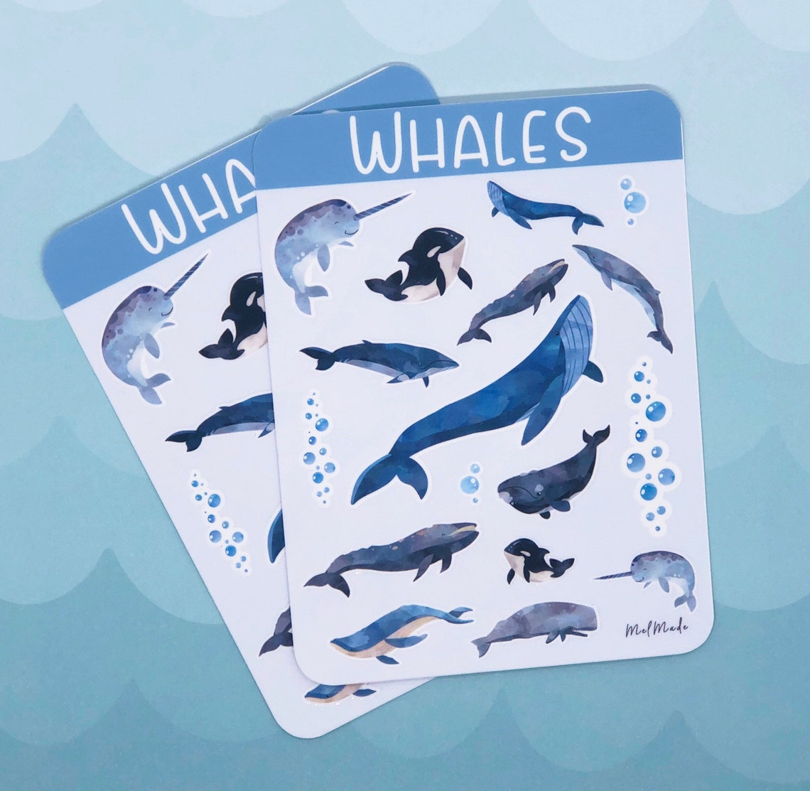 Whale Sticker Sheet - Etsy