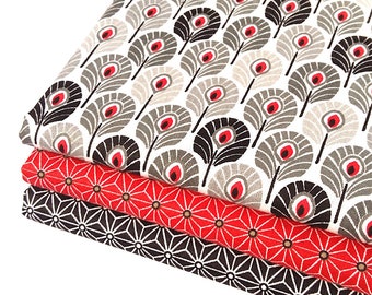 Feather print fabric | Etsy