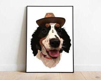 Custom pet portrait Paintings From Your by CustomPetsPortraits