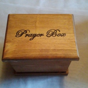 Personalized Wooden Prayer Box// keepsake box Hand-Made | Etsy