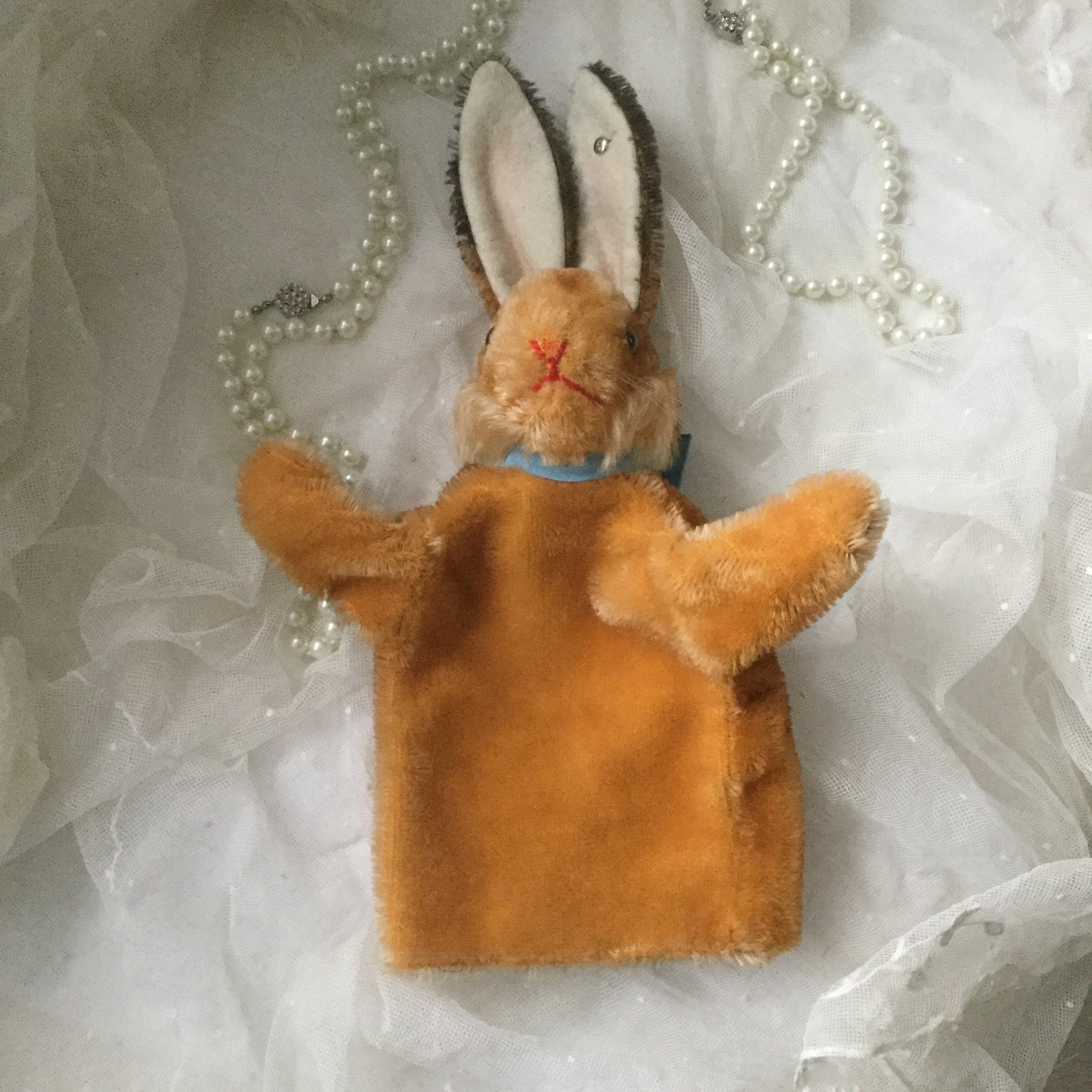 Antique Hand Puppet Bunny Steiff Brown Easter Bunny Finger - Etsy