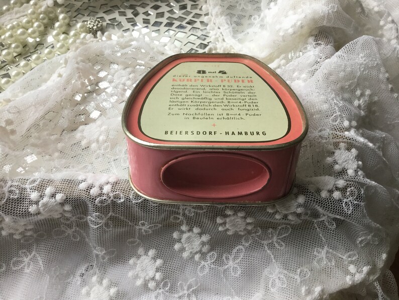 Old Tin Can 8x4 Body Powder Vintage Pink No Reproduction Original ...