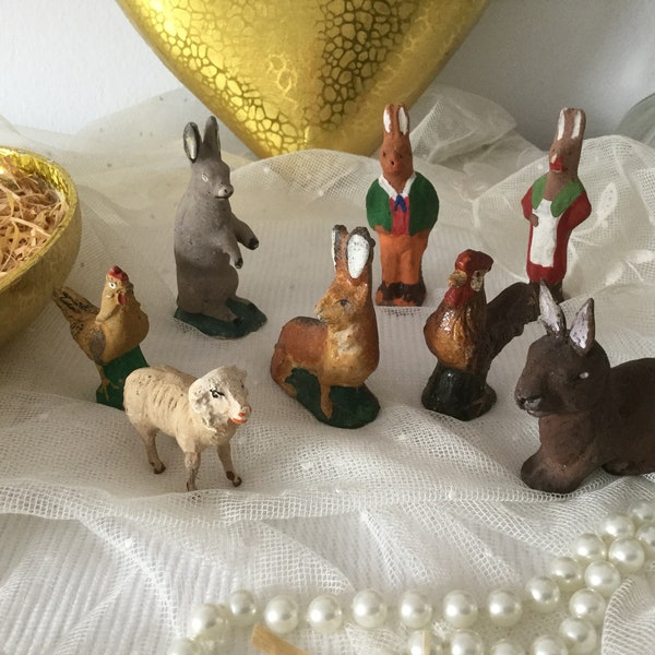 Easter Rabbit Figures - Etsy