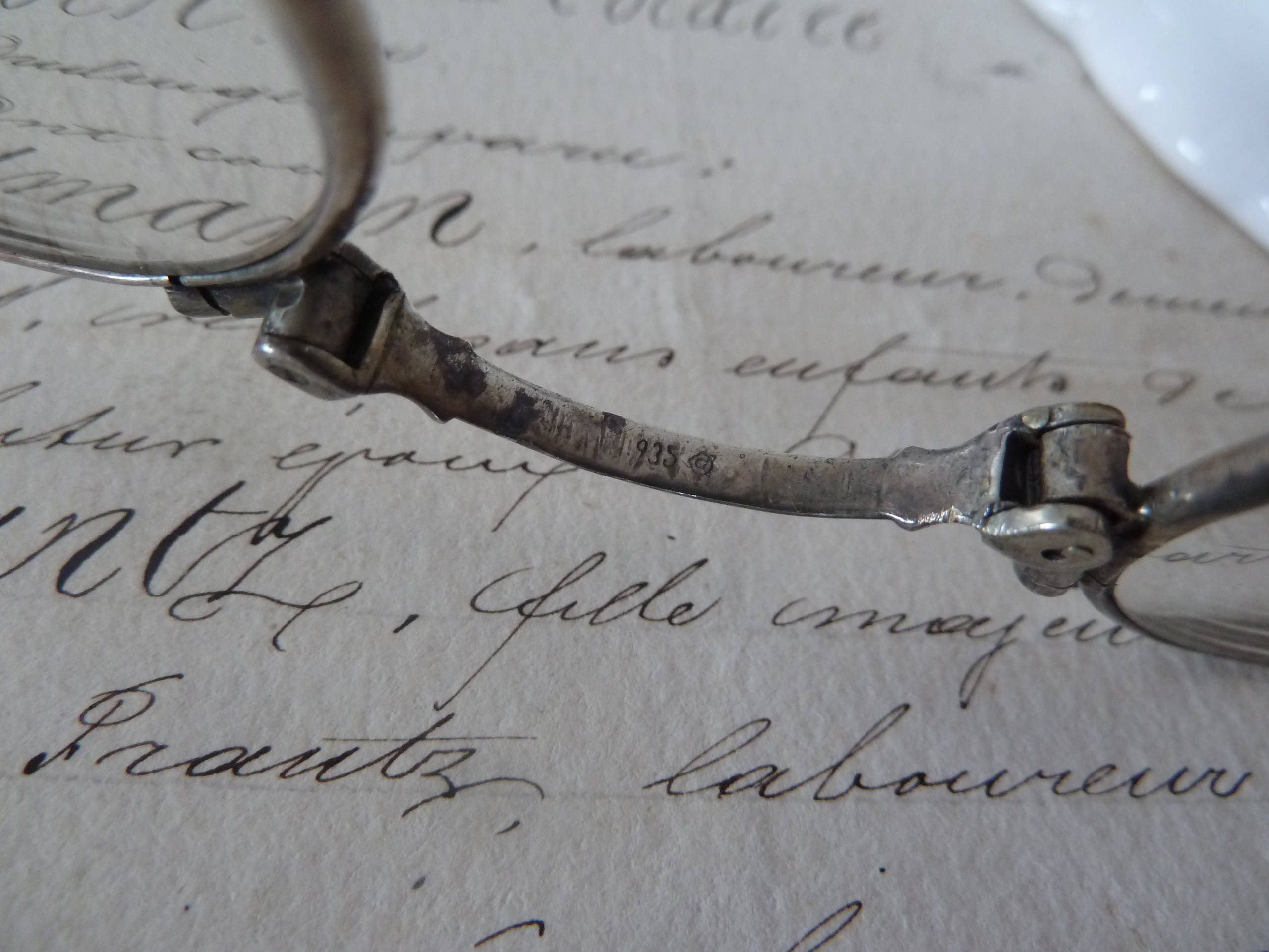 Lorgnette Sterlingssilber 935 Lorgnon Monokel Brille Antik 19.Jhdt ...