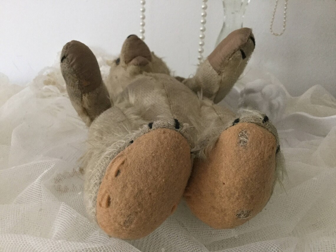 German Teddy Bear Antik ~120 Jahre alt Puppe Vintage Beige/Grau ...