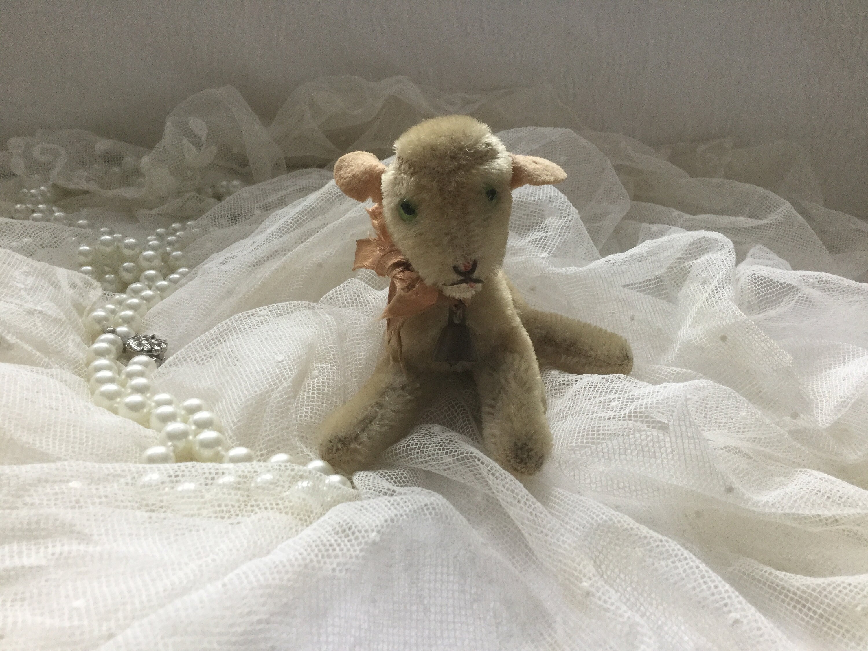 Antique Lamb Easter Lamb Lying Lamb Teddy With Apricot-colored - Etsy