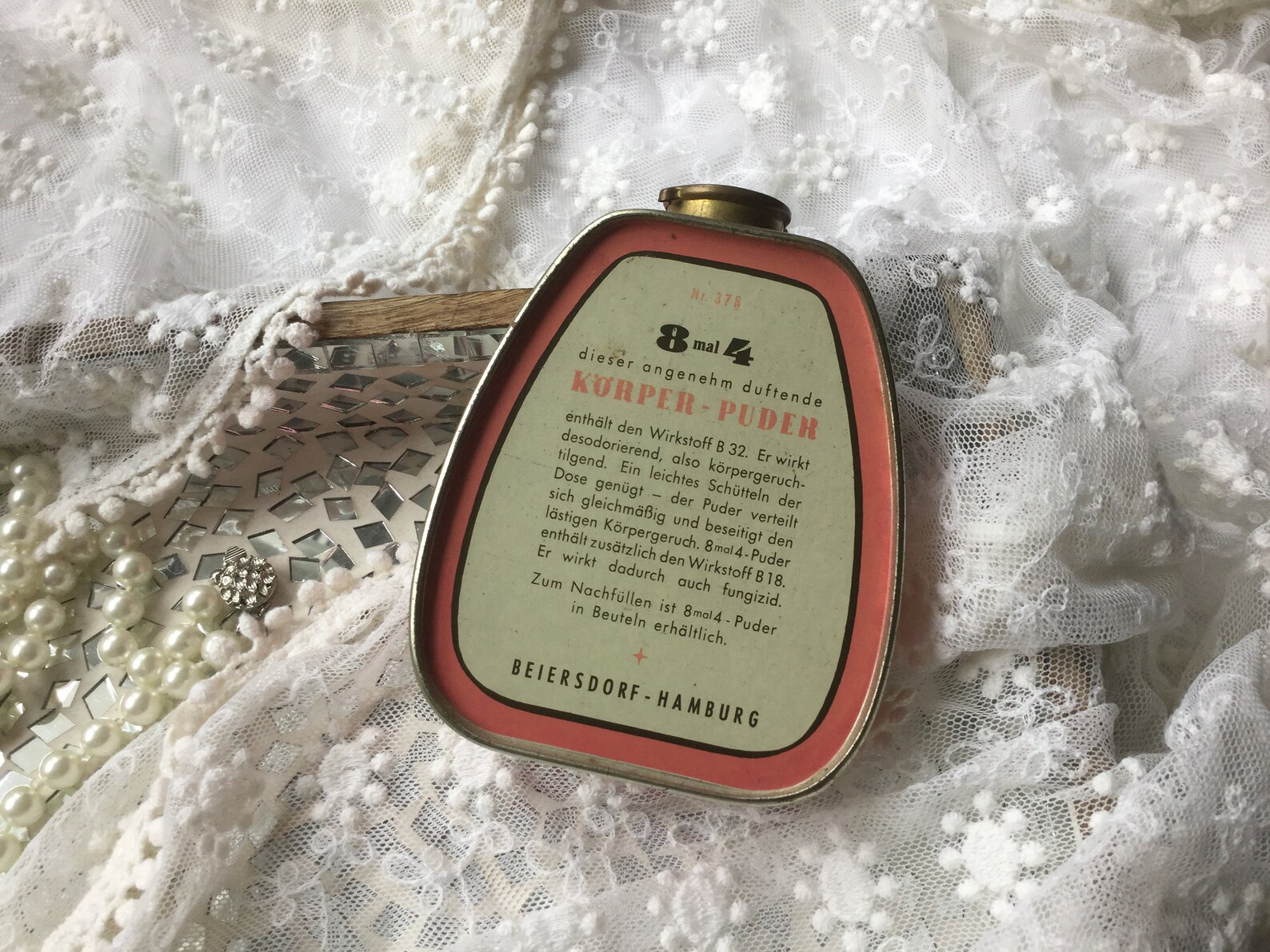 Old Tin Can 8x4 Body Powder Vintage Pink No Reproduction Original ...