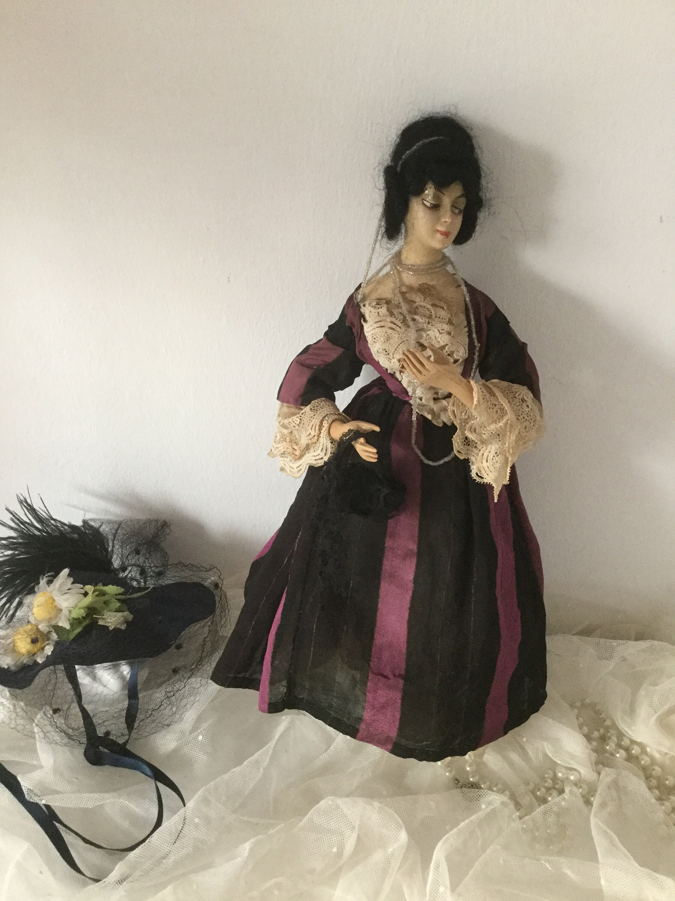 Half-Tea-Doll Teepuppe Wachs Wax Doll mit Hut und | Etsy