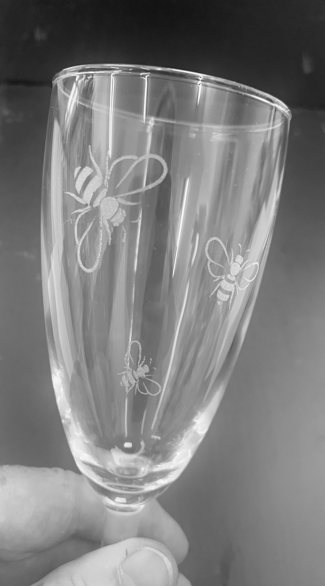 Bees Engraved Prosecco Flute Glass Gift - Etsy
