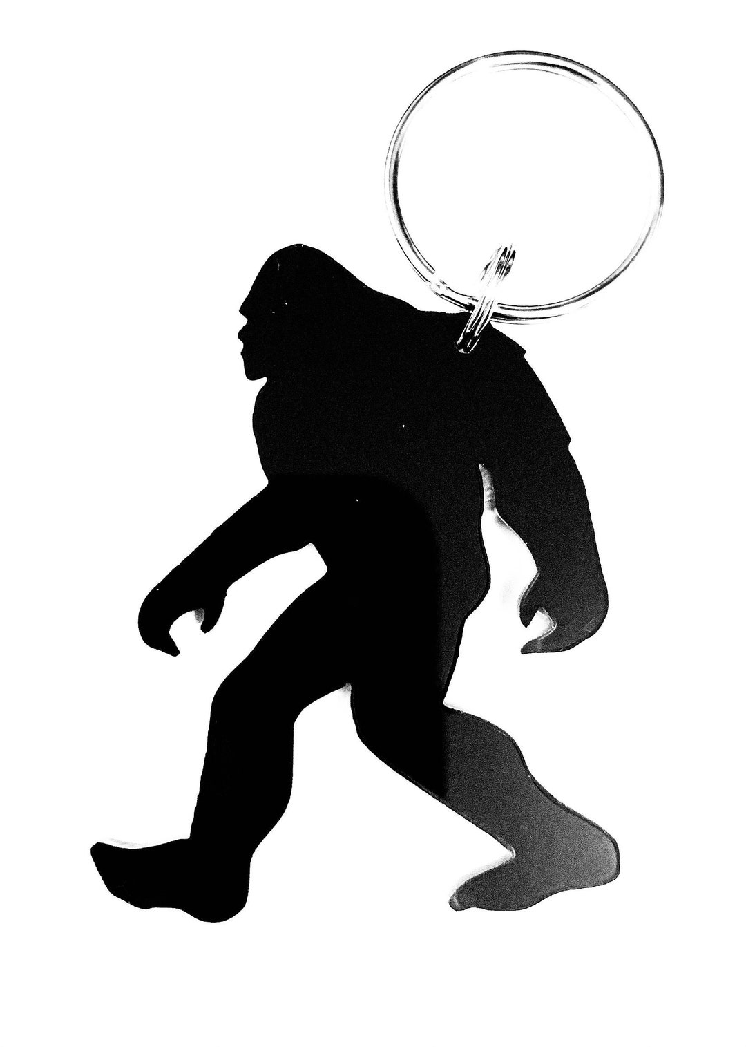 Sasquatch Big Foot Keyring Keychain Bag Charm Gift in Black - Etsy