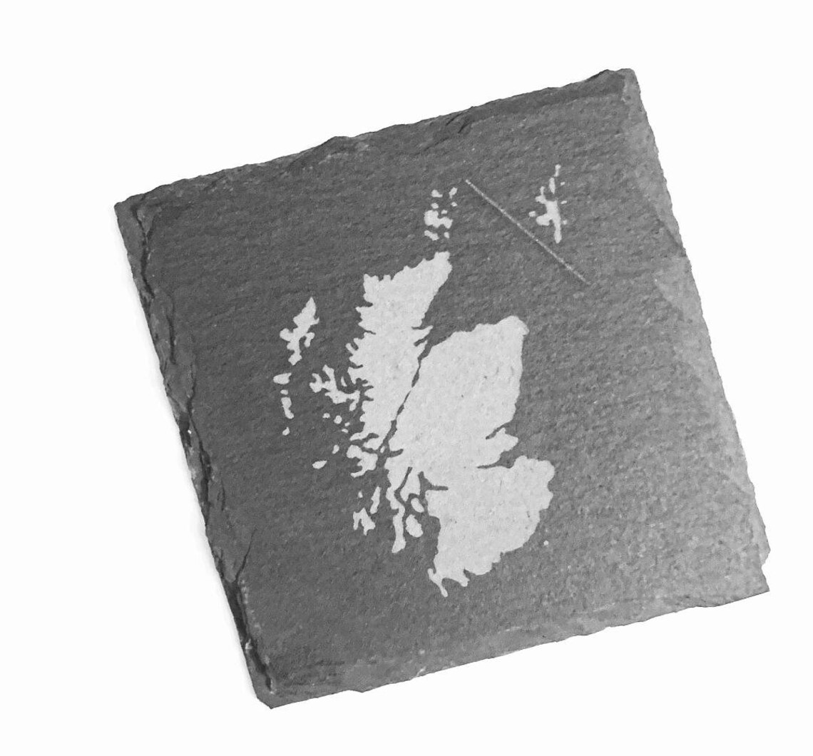 Scotland Map Slate Coasters Laser Engraved Rustic Slate Coaster Gift - Etsy
