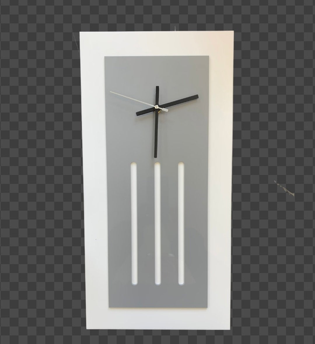 Art Deco Style Large Retro Wall Clock in Acrylic Oblong Shape - Etsy