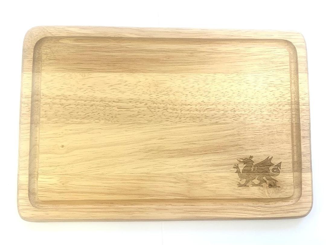 Welsh Dragon Engraved Wooden Chopping Board Bread Board Cheese Serving ...