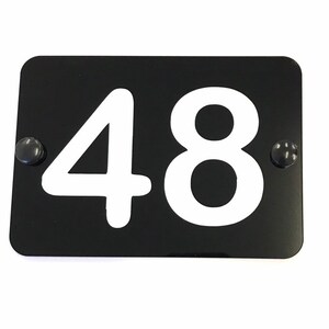 Personalised Door Number Sign Plaque in Acrylic With White Vinyl ...