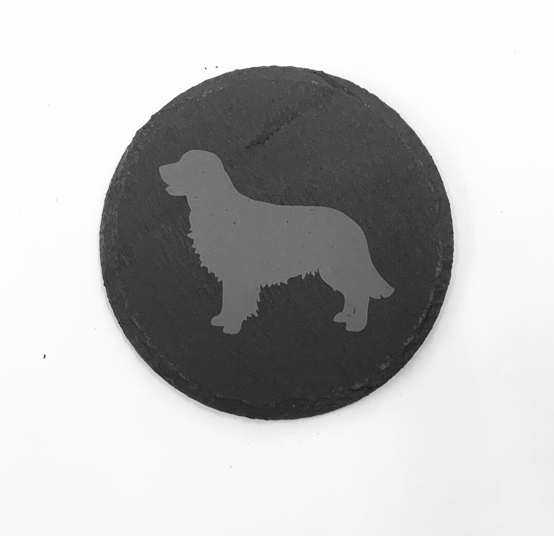 Retriever Dog Slate Coasters Laser Engraved Rustic Coaster Gift Set - Etsy
