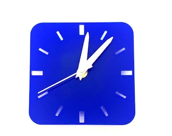 Square Blue Clock - Etsy