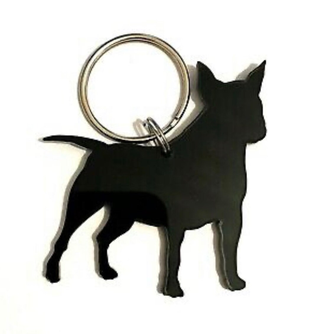 English Bull Terrier 2 Dog Bullie Keyring Keychain Bag Charm Gift in ...