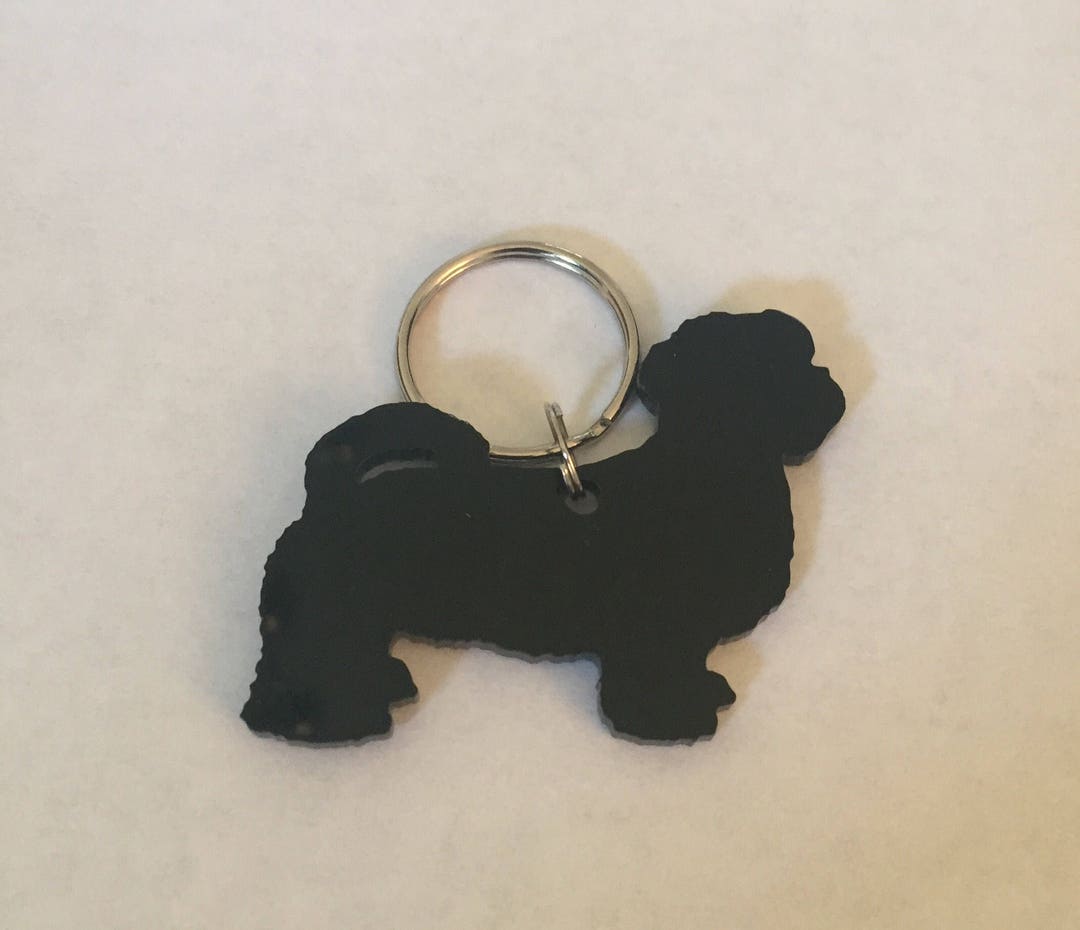 Shi Tzu Dog Keyring Bag Charm Keychain Gift in Black - Etsy