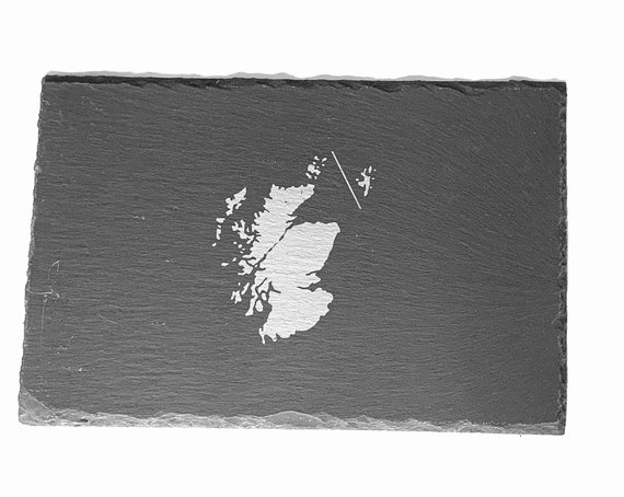 Scotland Map Engraved Rustic Slate Table Mats Pack of 2 30 X - Etsy