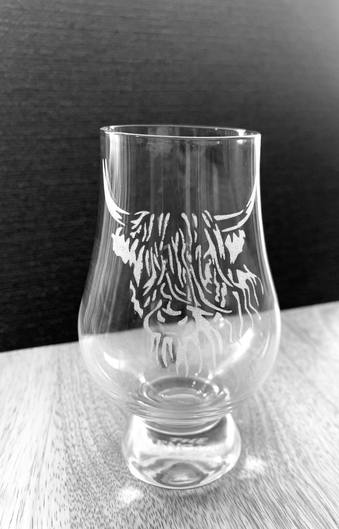 Highland Cow Engraved Crystal Whisky Glass Nosing Tasting Glass Gift ...