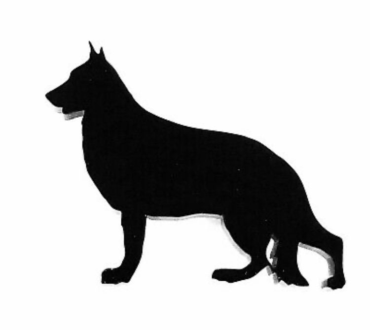 German Shepherd GSD Dog Brooch Badge Pin Scarf Fastener Gift in Black ...