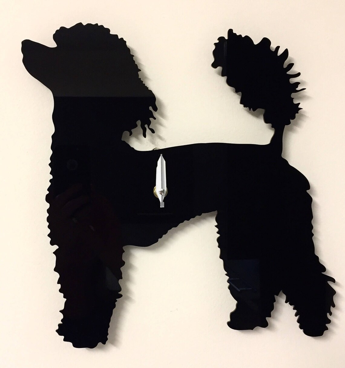 Poodle Dog Wall Clock in Black - Etsy UK