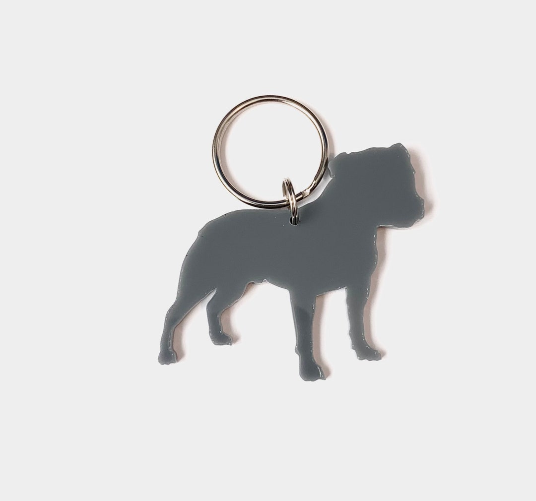 Staffordshire Bull Terrier Staffie Staffy Dog Keyring Bag Charm ...
