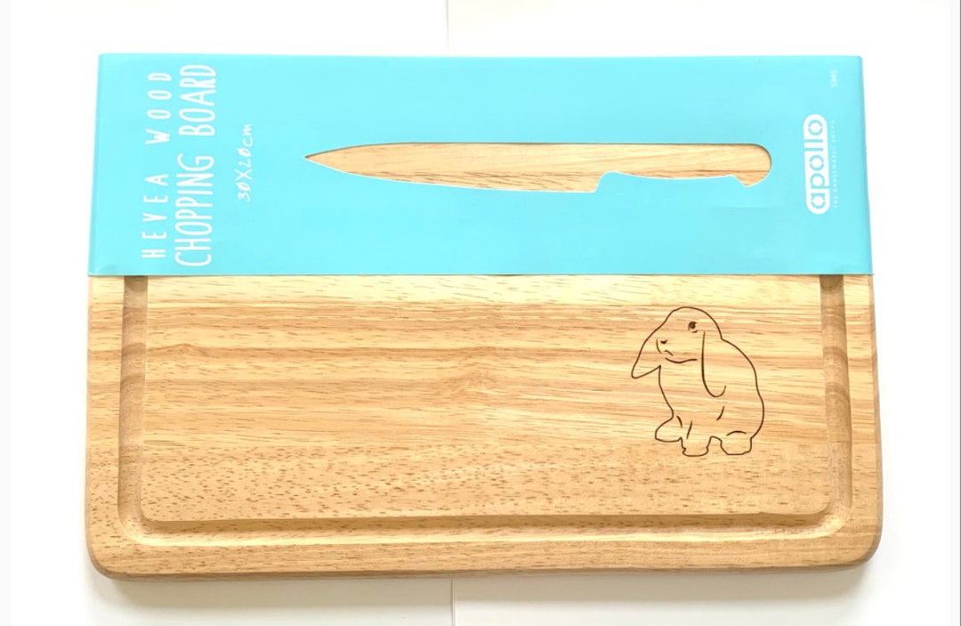 Lop Eared Rabbit Engraved Wooden Chopping Board Bread Board Cheese ...