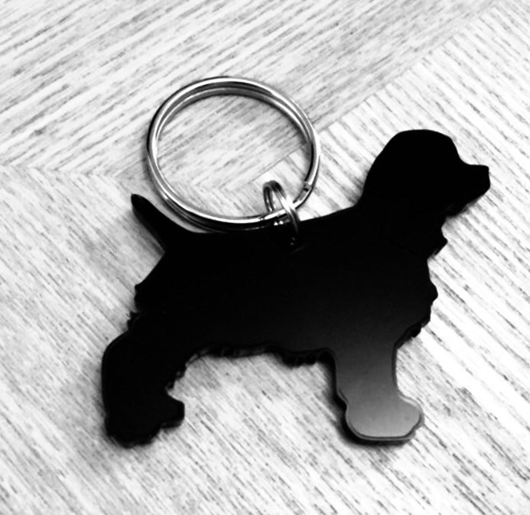 Cocker Spaniel Dog Keyring Keychain Bag Charm Gift in Black - Etsy